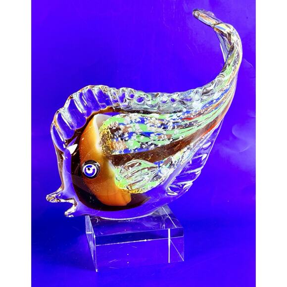 Murano | Accents | Vtg Murano Art Glass Fish Sculpture Artist ...